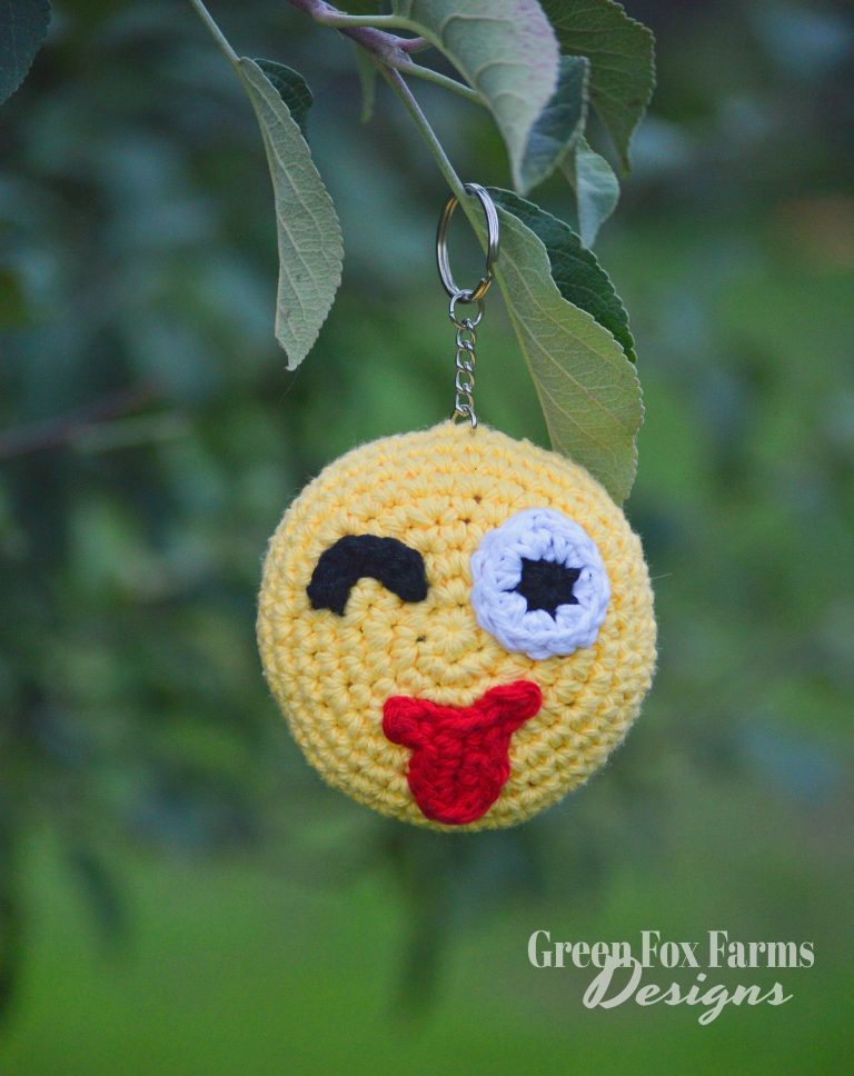 Crochet Emoji Keychain - Pattern Release! • Green Fox Farms Designs