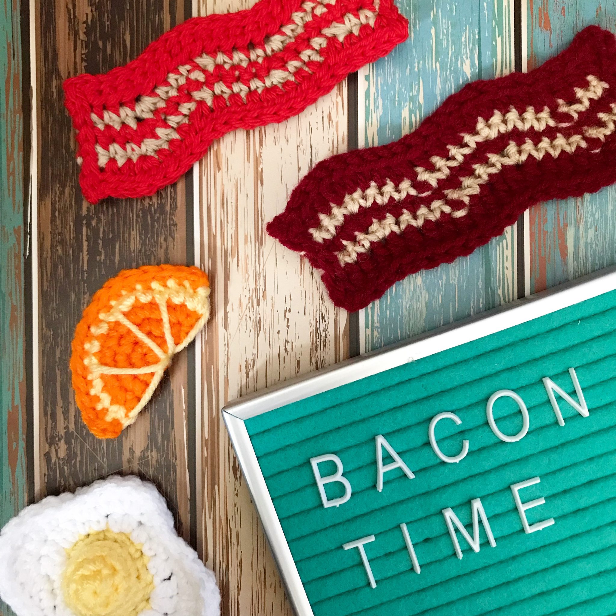 Crochet Breakfast Pattern - Bacon, Eggs, And Waffles • Green Fox Farms ...