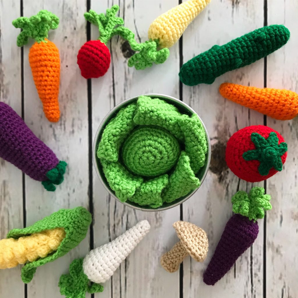 Farmers Market Veggies - Crochet Pattern • Green Fox Farms Designs