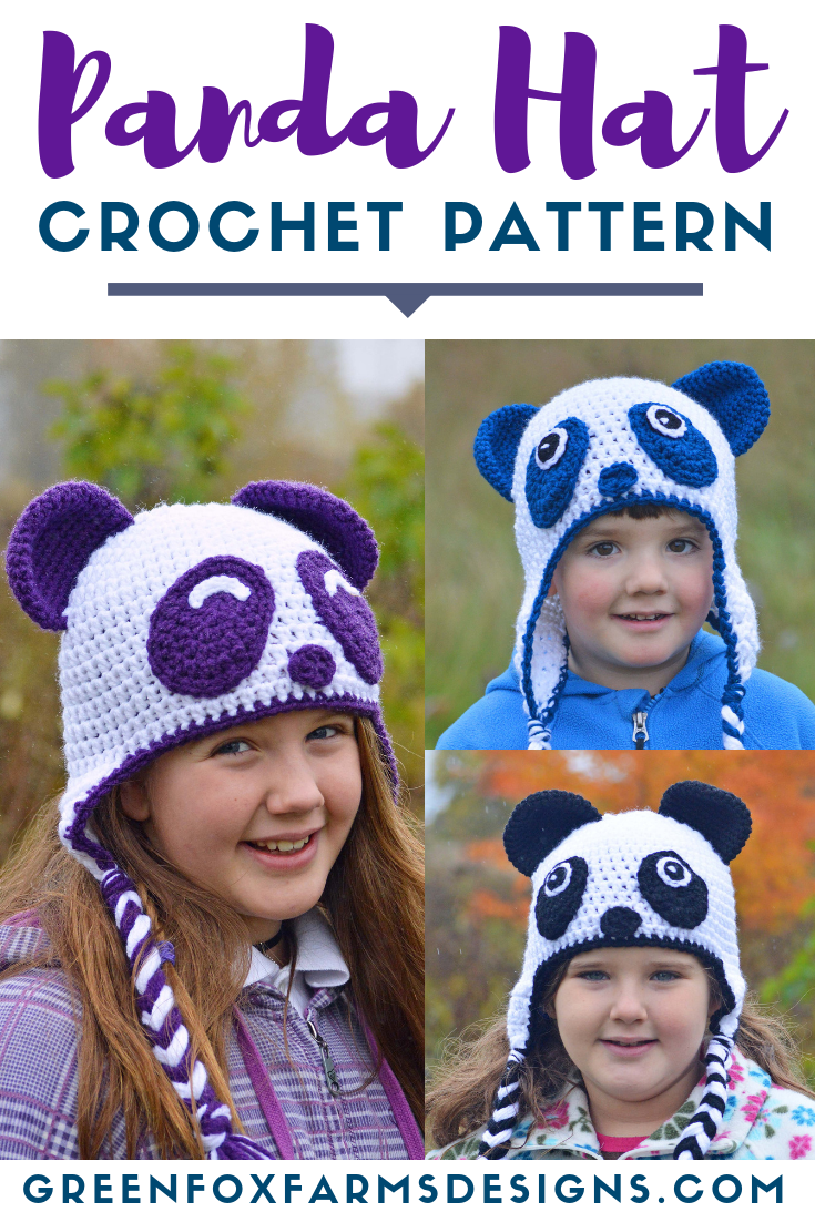 Cozy Panda Hat Crochet Pattern • Green Fox Farms Designs