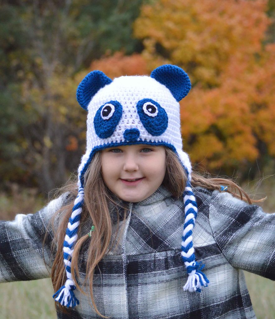 Cozy Panda Hat Crochet Pattern • Green Fox Farms Designs