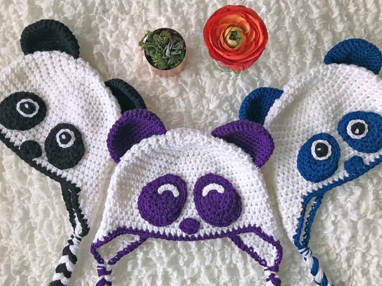 Cozy Panda Hat Crochet Pattern • Green Fox Farms Designs
