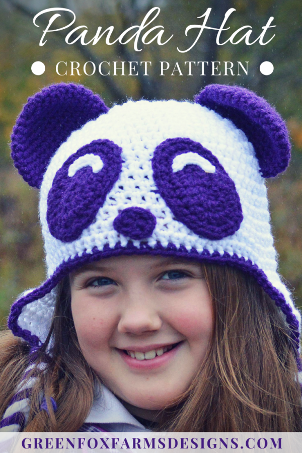 Cozy Panda Hat Crochet Pattern • Green Fox Farms Designs
