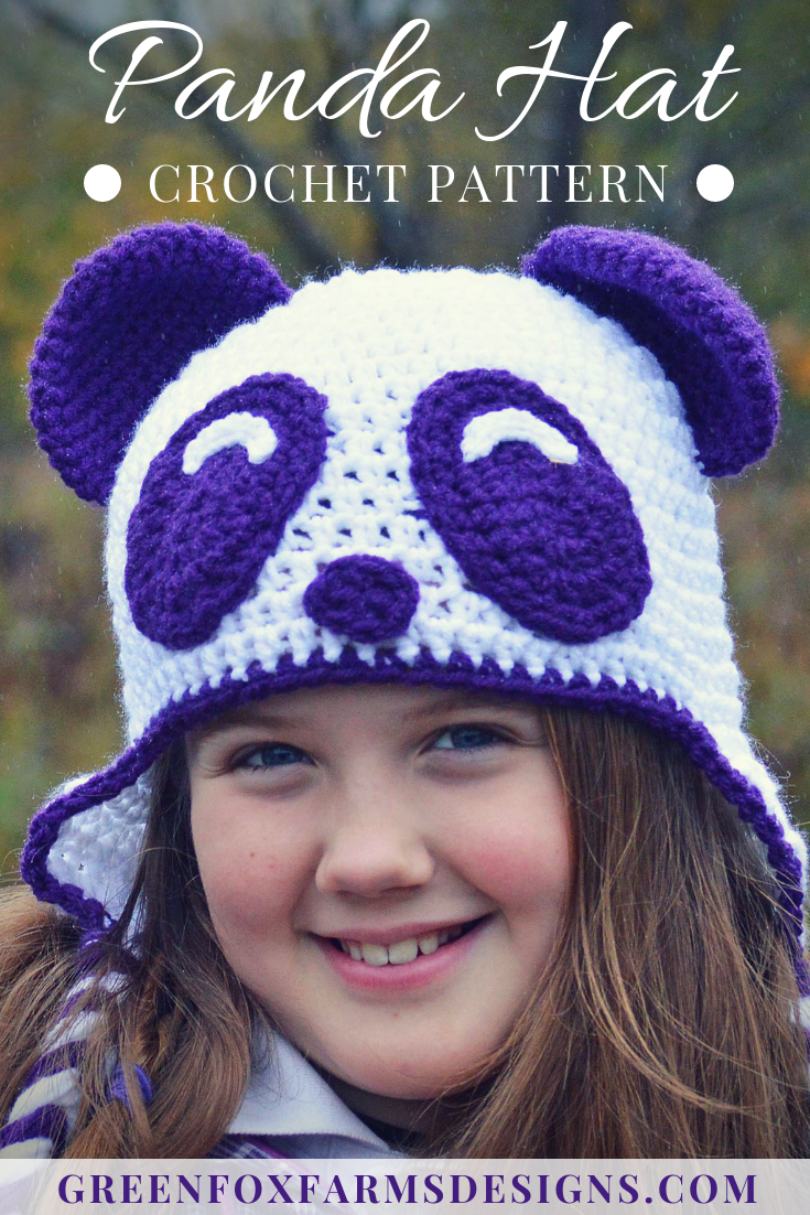 Cozy Panda Hat Crochet Pattern • Green Fox Farms Designs