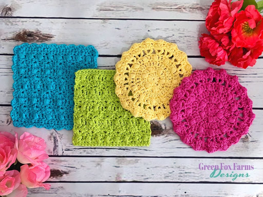 Flora Dish Cloths - Free Crochet Pattern • Green Fox Farms Designs