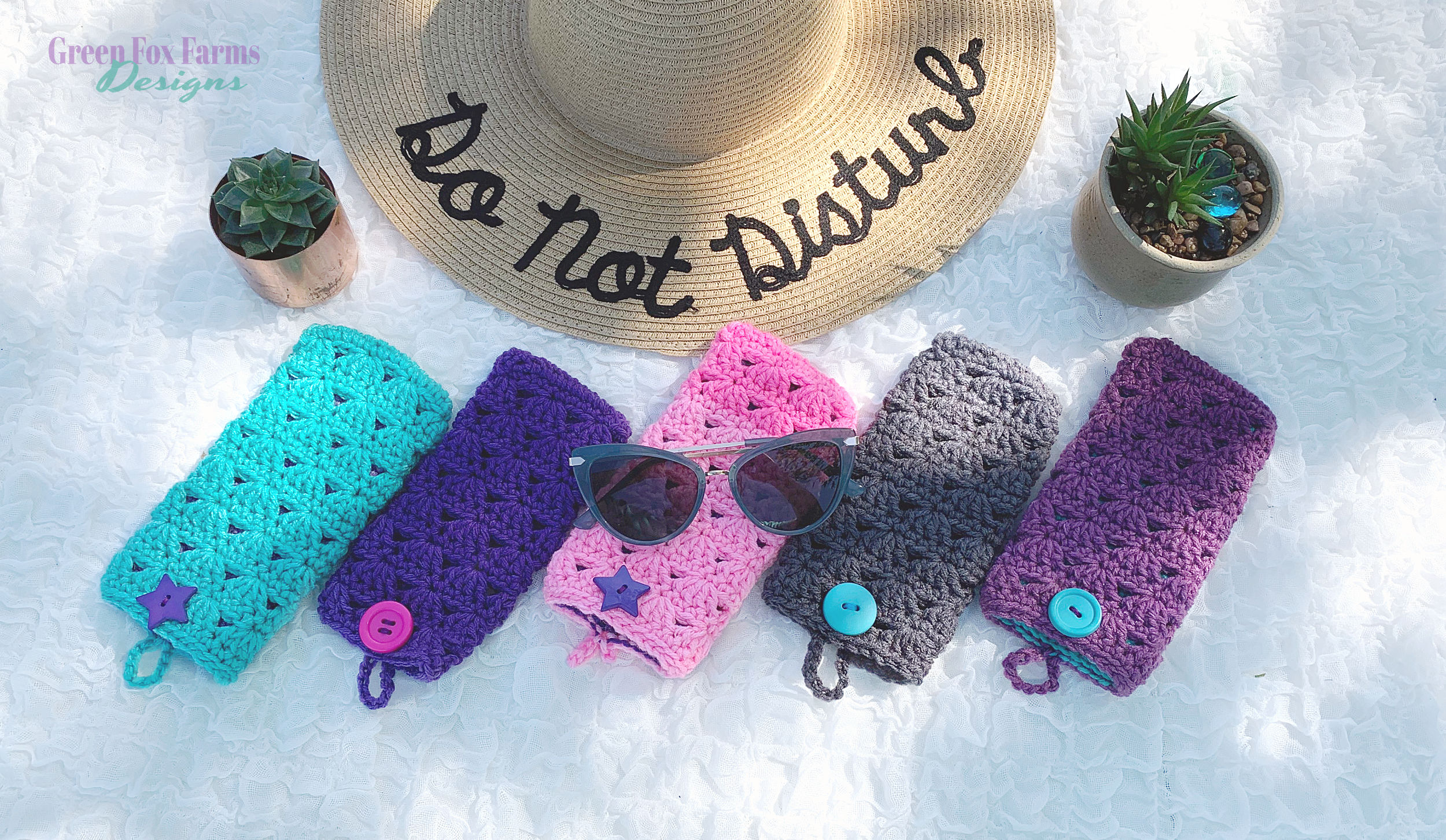 Sweet Stripes Sunglasses Case Pattern • Green Fox Farms Designs