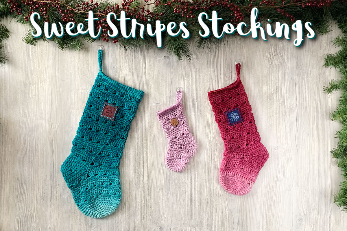 Sweet Stripes Stockings Pattern • Green Fox Farms Designs