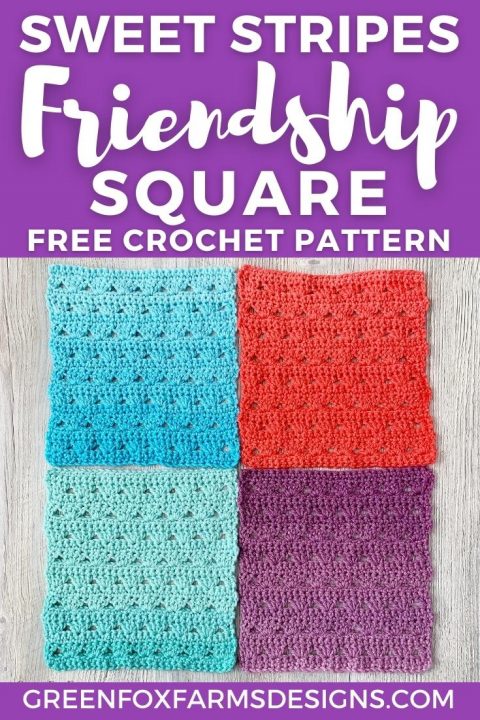 Sweet Stripes Friendship Square • Green Fox Farms Designs