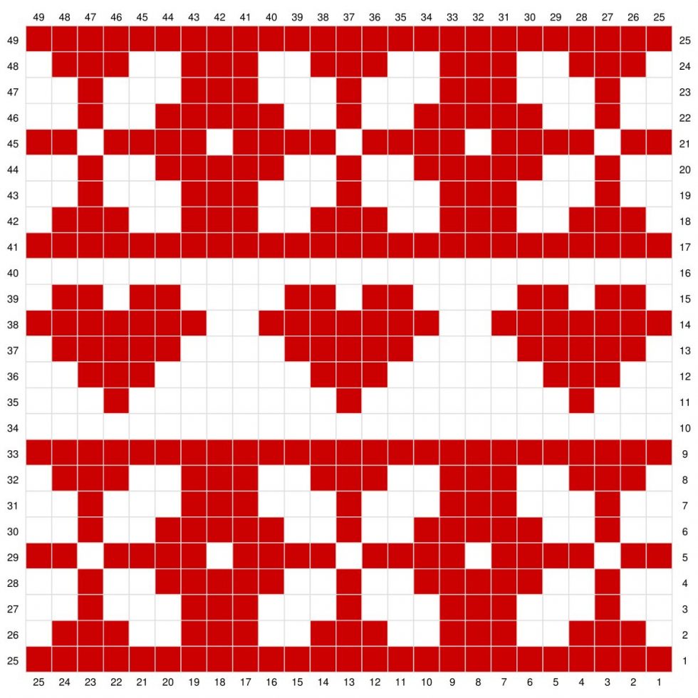 Nordic Snowfall Afghan Square • Green Fox Farms Designs