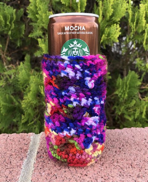 Sweet Stripes Can And Bottle Cozy • Green Fox Farms Designs