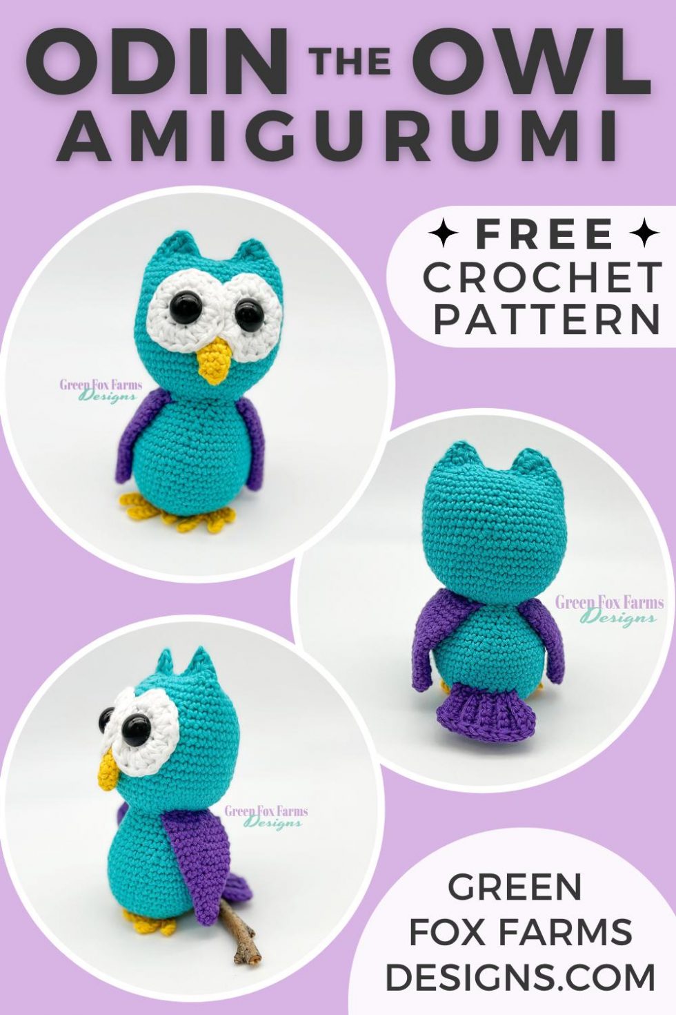 Odin The Owl Amigurumi • Green Fox Farms Designs
