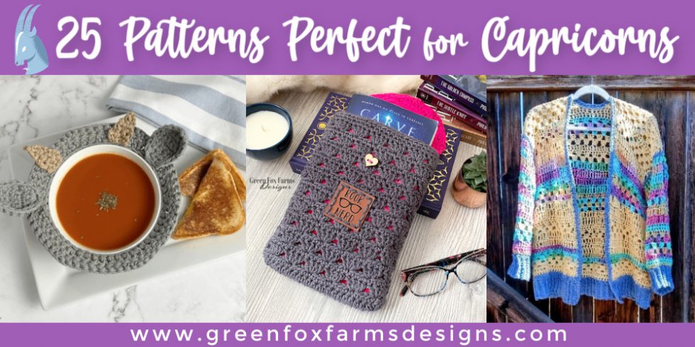25 Charming Crochet Patterns For Capricorns • Green Fox Farms Designs