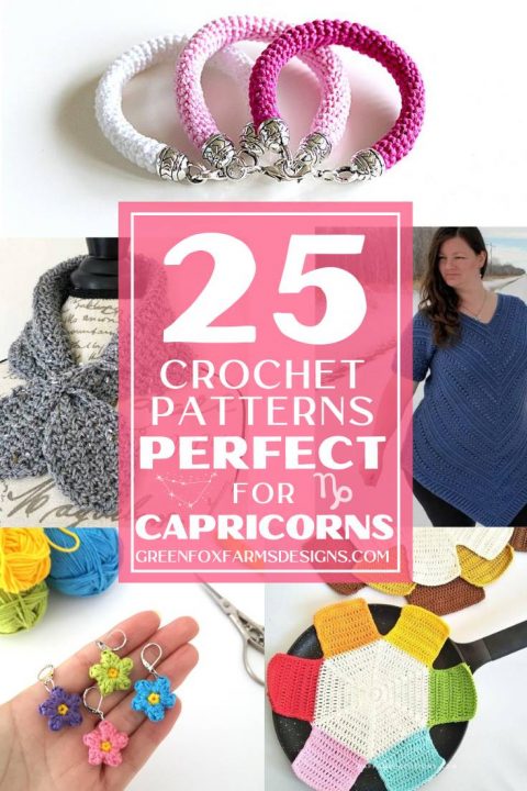 25 Charming Crochet Patterns For Capricorns • Green Fox Farms Designs