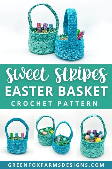 New Easter Baskets Crochet Pattern: Sweet Stripes Collection