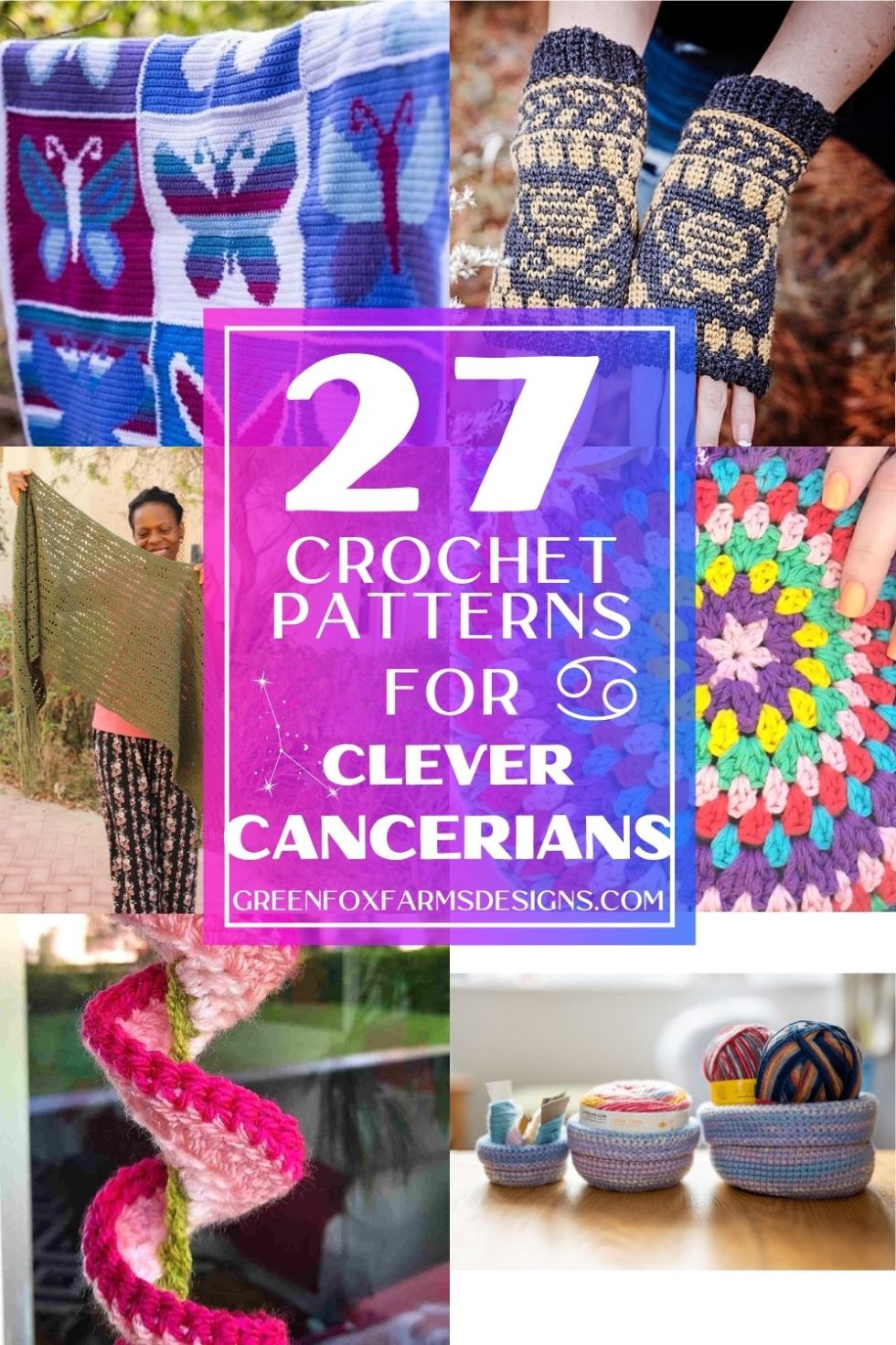 27 Clever Crochet Patterns For Cancerians • Green Fox Farms Designs