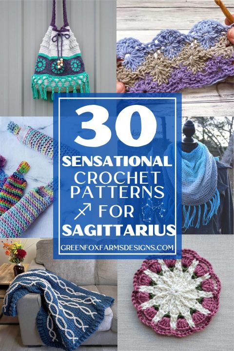 30 Sensational Crochet Patterns For Sagittarius • Green Fox Farms Designs