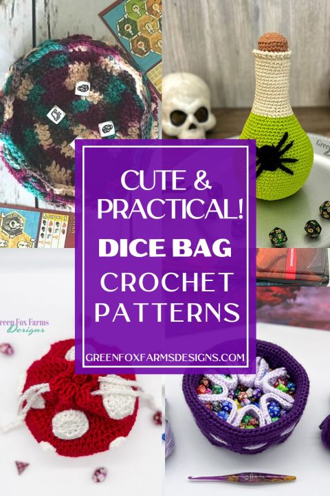 Free Crochet Dice Bag Pattern Collection • Green Fox Farms Designs