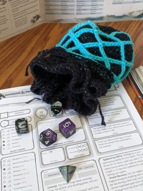 DnD Dice Bag Of Tricks - FREE Crochet Pattern For TTRPGs • Green Fox ...