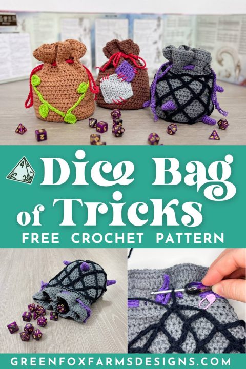 DnD Dice Bag Of Tricks - FREE Crochet Pattern For TTRPGs • Green Fox ...