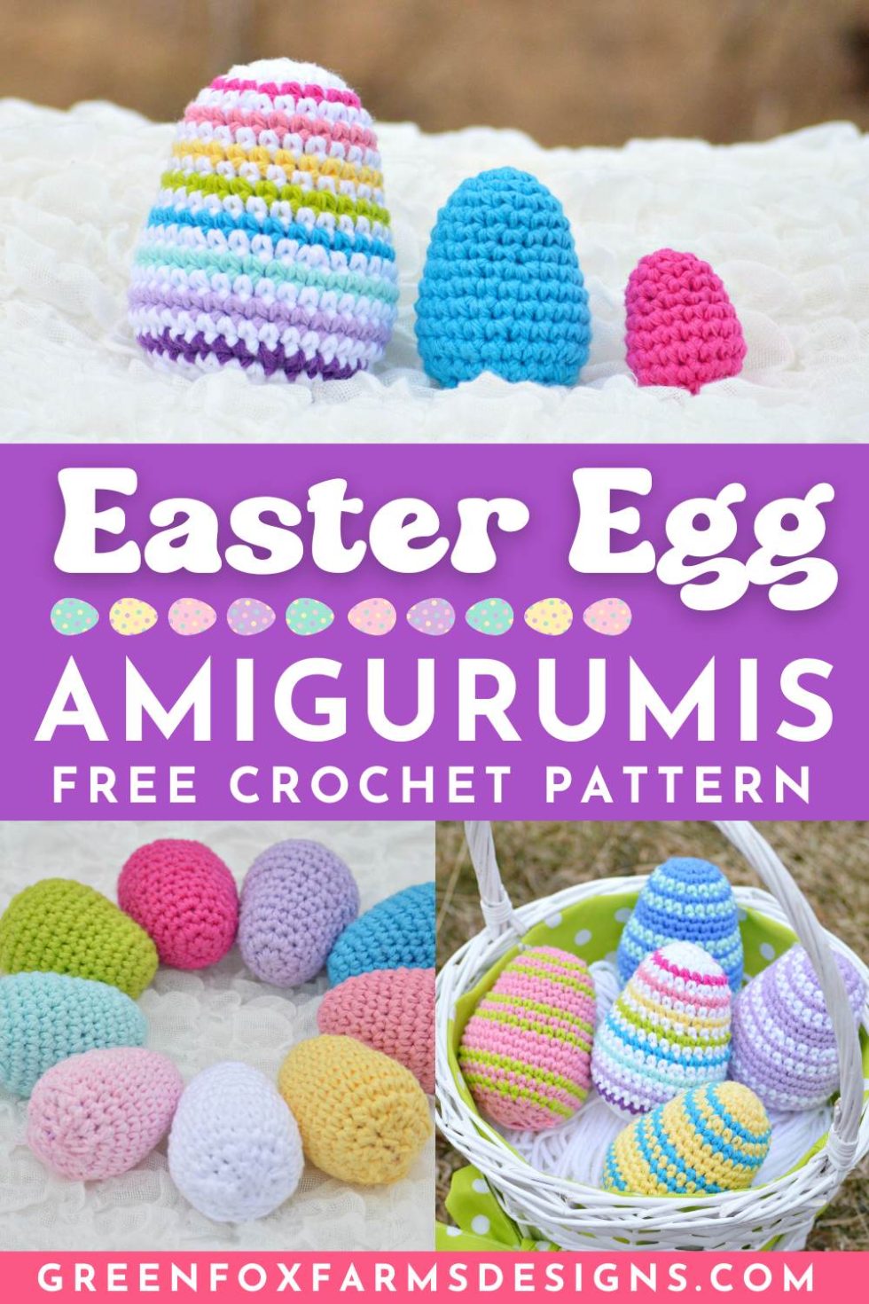 Free Crochet Easter Egg Pattern: Beginner Tutorial • Green Fox Farms ...