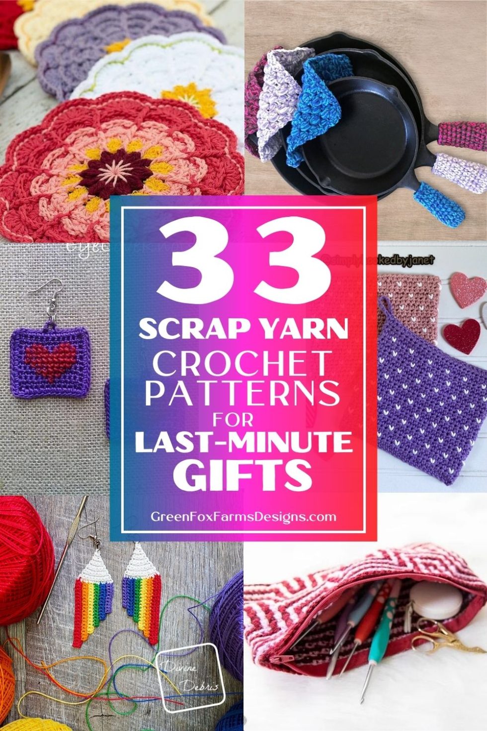 Unique Stash Buster Crochet Patterns To Gift! • Green Fox Farms Designs