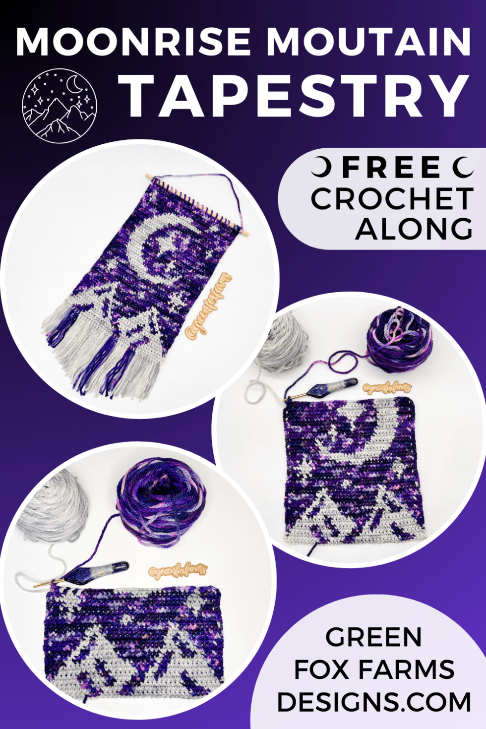 Moonrise Mountain CAL: Learn Tapestry Crochet! • Green Fox Farms Designs