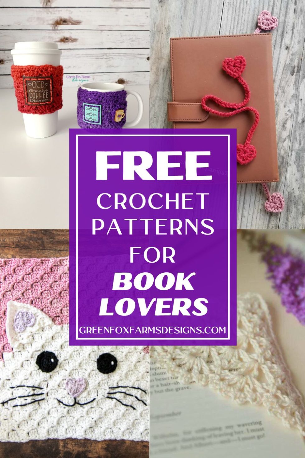 Gorgeous Crochet Patterns For Book Lovers - To Make & Gift! • Green Fox ...