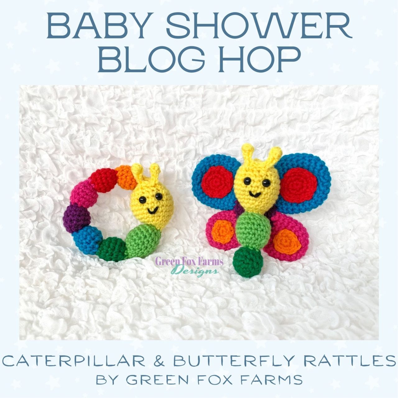 Rainbow Caterpillar + Butterfly To Crochet: Free Baby Rattle Crochet ...