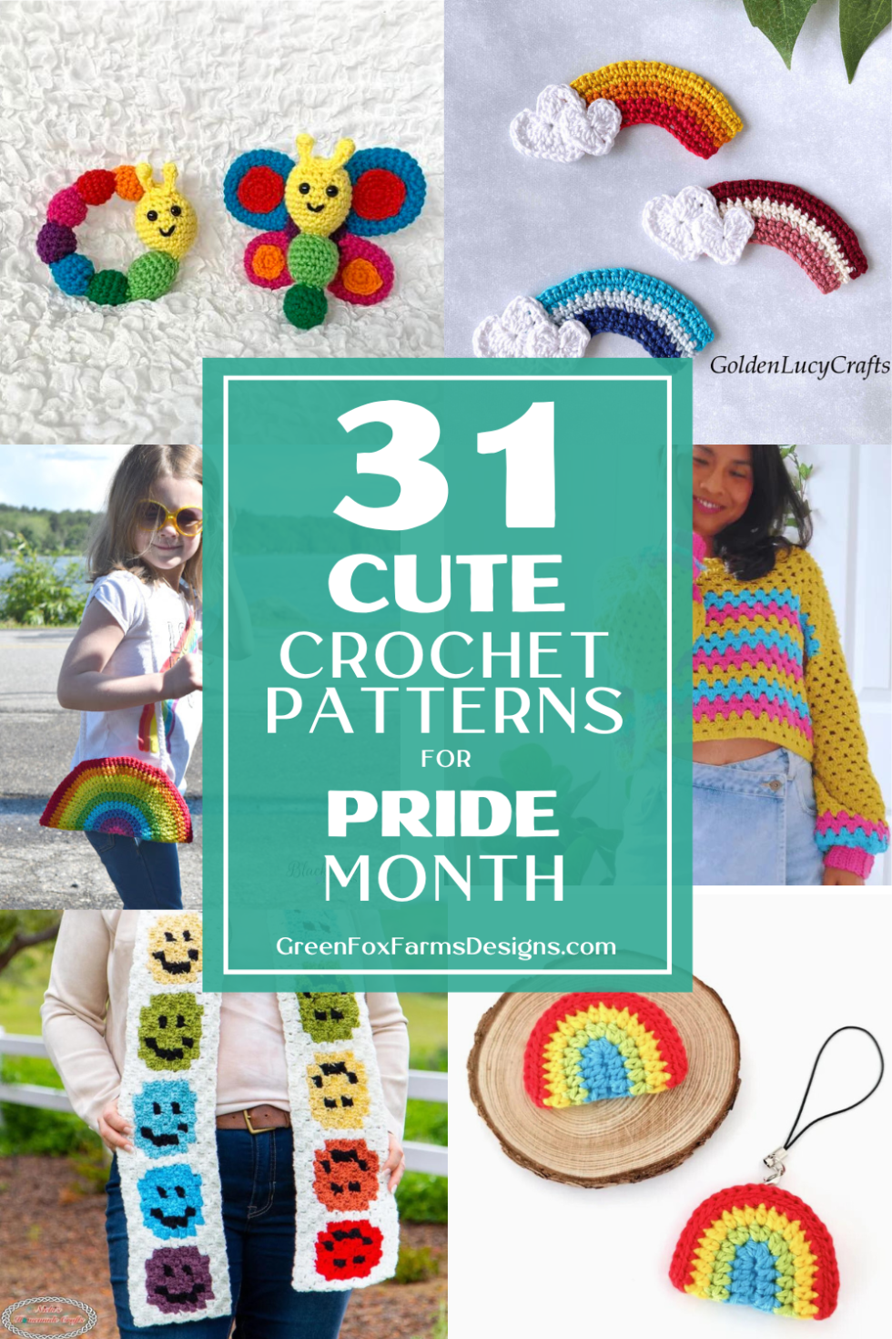 31 Rainbow Crochet Patterns To Celebrate Pride Month! • Green Fox Farms ...