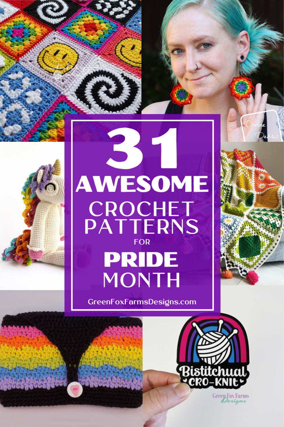 31 Rainbow Crochet Patterns To Celebrate Pride Month! • Green Fox Farms ...