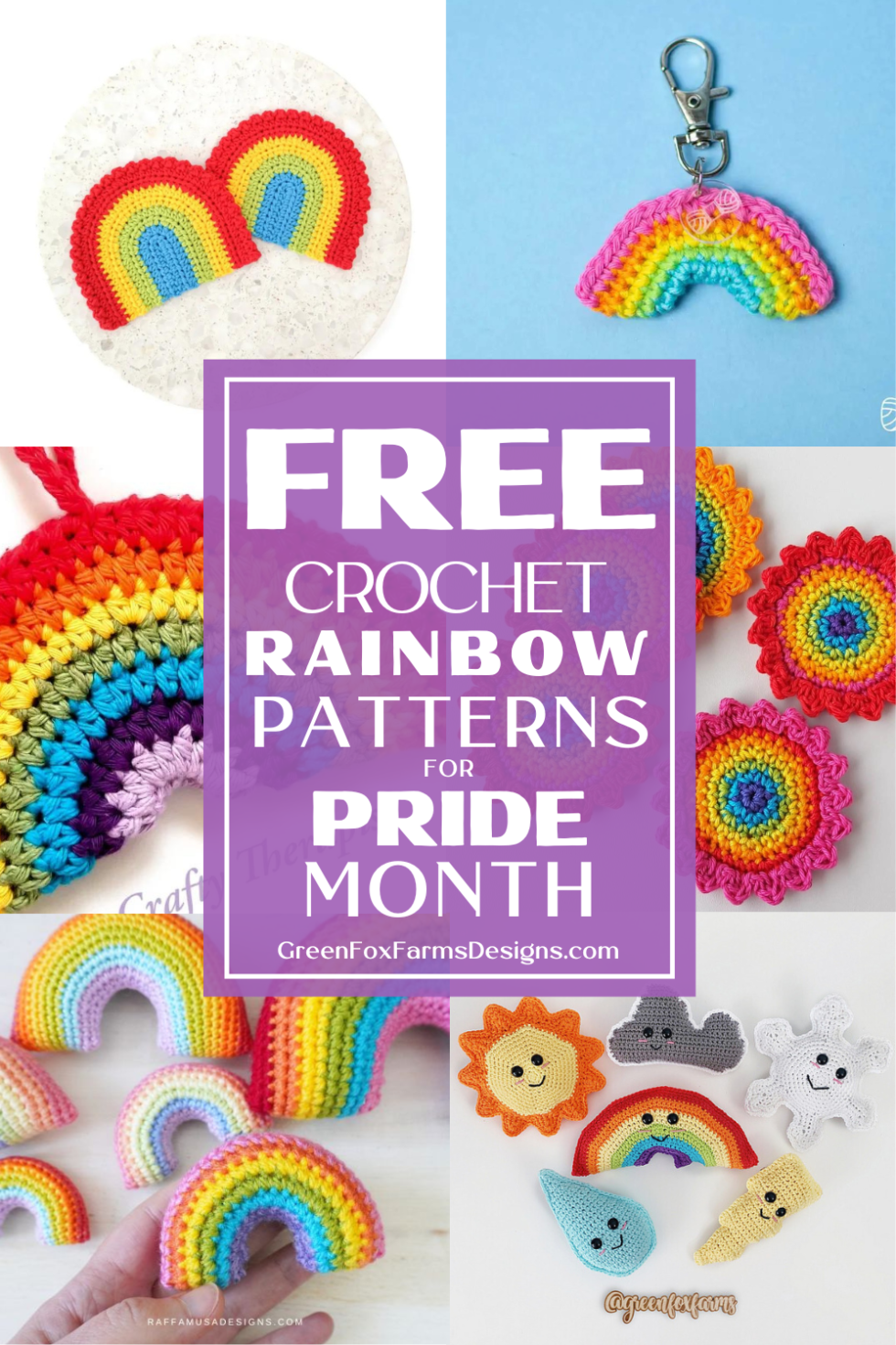 31 Rainbow Crochet Patterns To Celebrate Pride Month! • Green Fox Farms ...