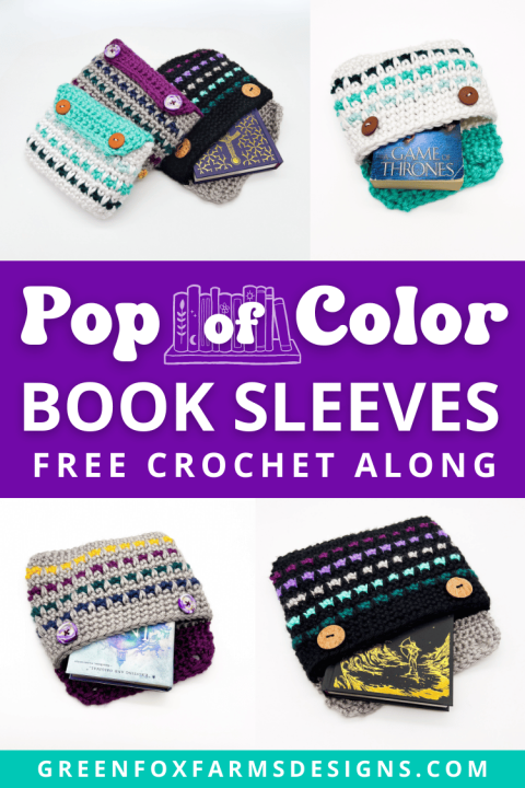 Cute CAL: 'Pop Of Color' Crochet Book Sleeve Pattern In 3 Sizes ...