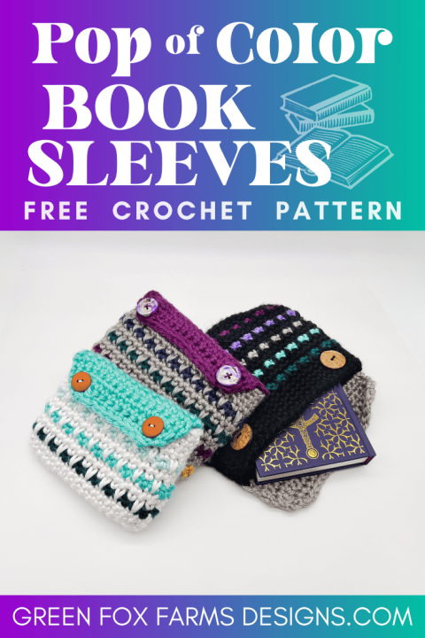 Cute CAL: 'Pop Of Color' Crochet Book Sleeve Pattern In 3 Sizes ...