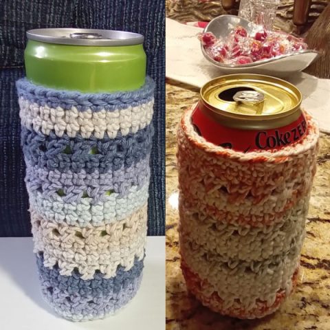 Hopscotch Crochet Bottle & Can Cozy Pattern • Green Fox Farms Designs