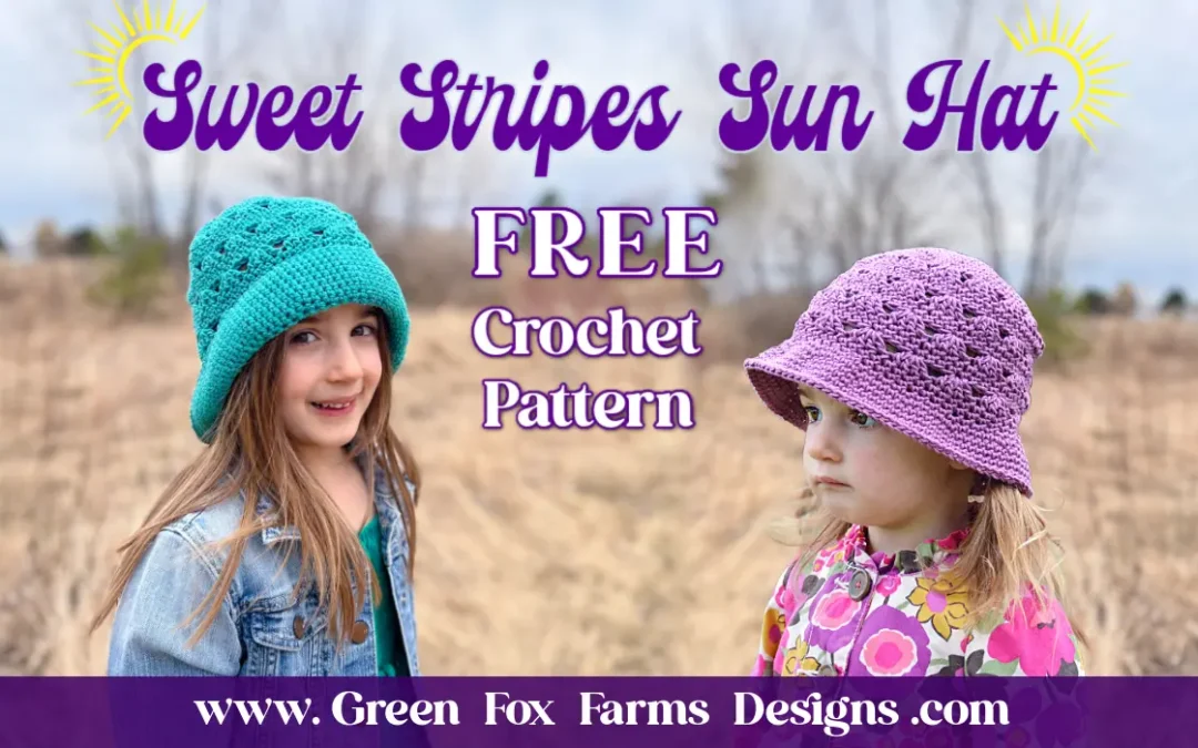 Free Crochet Sun Hat Pattern For Summer Beach Fun! • Green Fox Farms ...