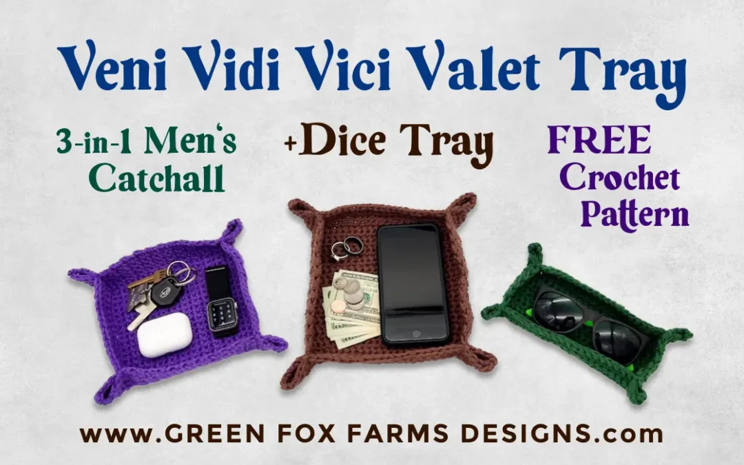 Free Valet Tray Crochet Pattern: Makes A Great Gift For Men! • Green ...