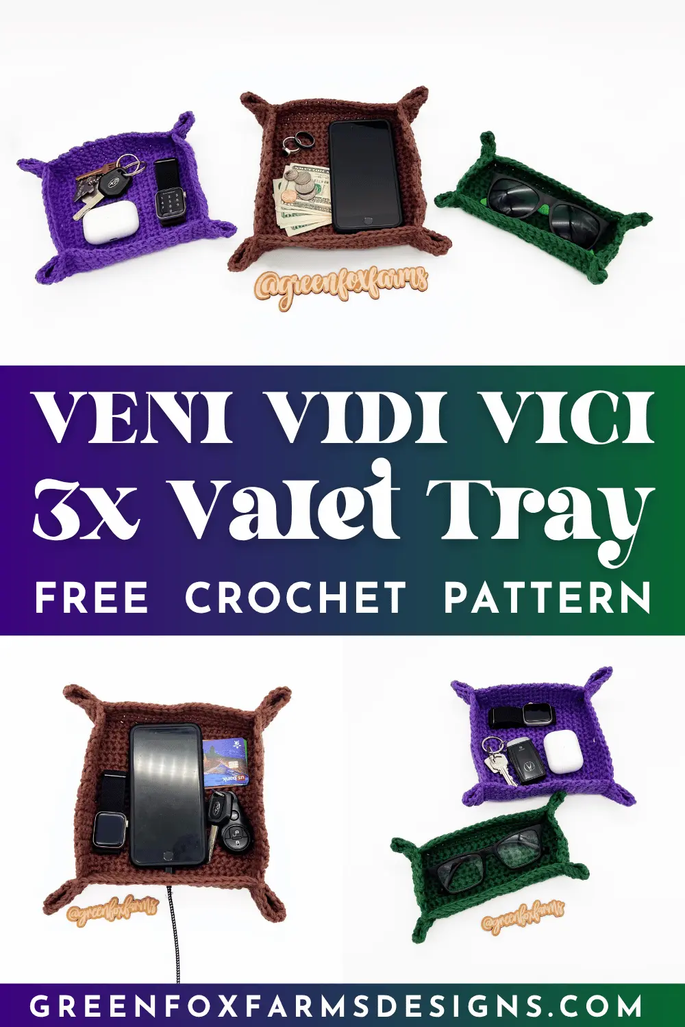 Free Valet Tray Crochet Pattern: Makes A Great Gift For Men! • Green ...