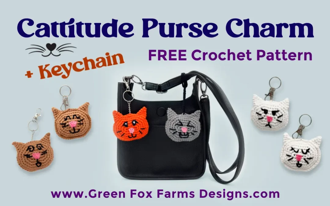 Free Purse Charm Crochet Pattern: Easy Chibi Cat Bag Charm With ...
