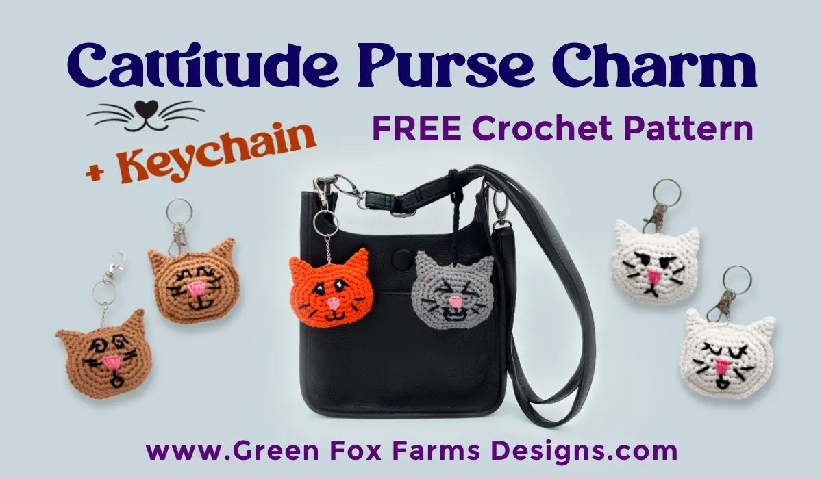 Free Purse Charm Crochet Pattern: Easy Chibi Cat Bag Charm With ...