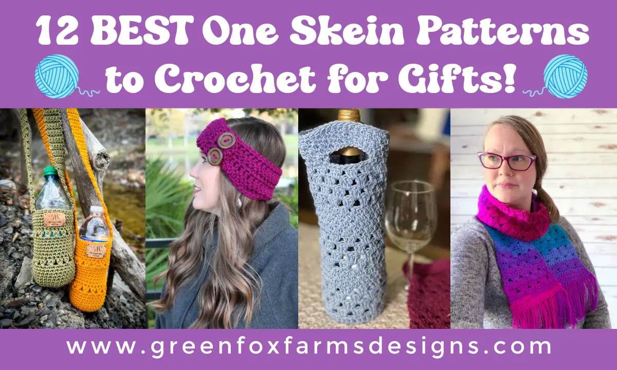 12 Best One Skein Crochet Patterns For Gifts: Sunshine & Stitches Sale ...