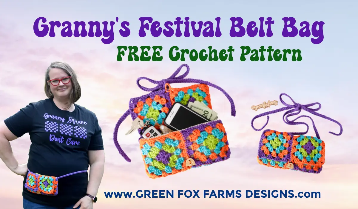 Granny's Festival Belt Pouch: Beginner-Friendly Granny Square Crochet ...