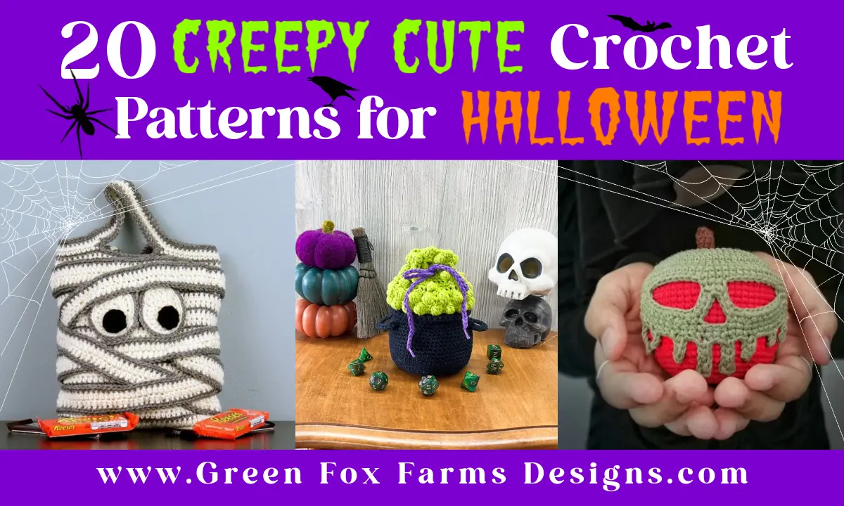 Creepy-Cute Halloween Crochet Patterns For Spooktober • Green Fox Farms ...