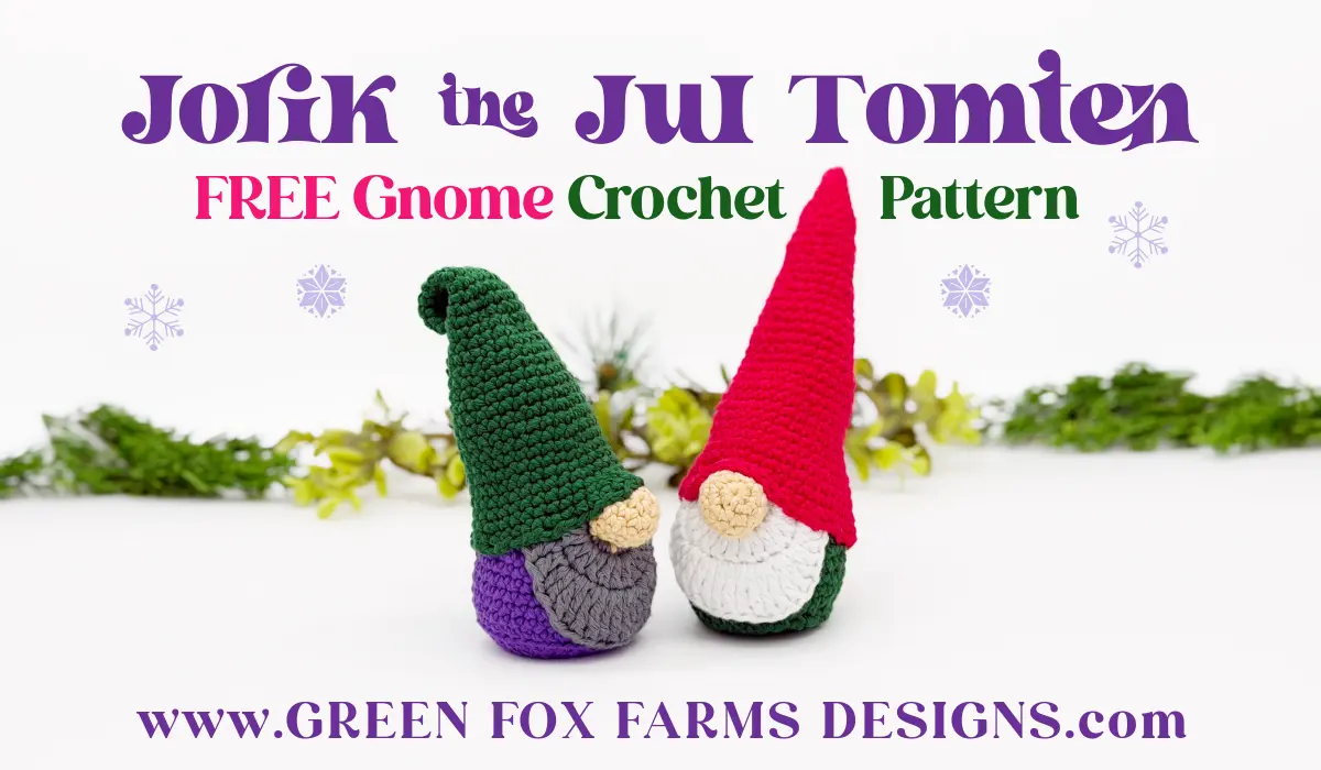 Free Crochet Gnome Pattern: Jule Tomten Christmas Amigurumi • Green Fox ...