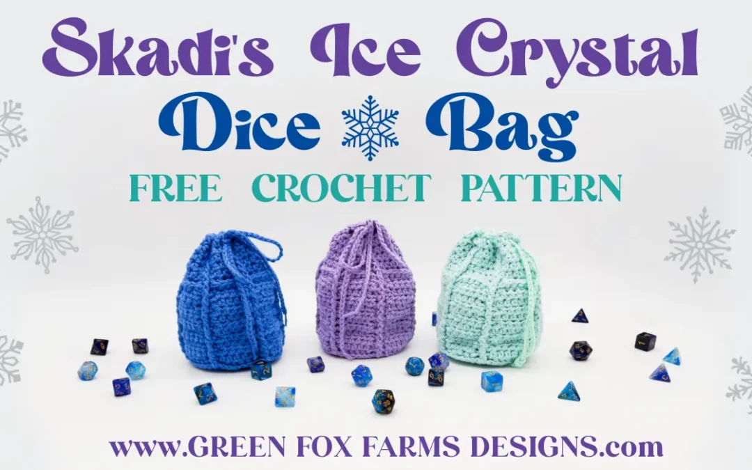 Icicle Crochet Dice Bag Pattern Free (Skadi Ice Crystal Pouch) • Green ...