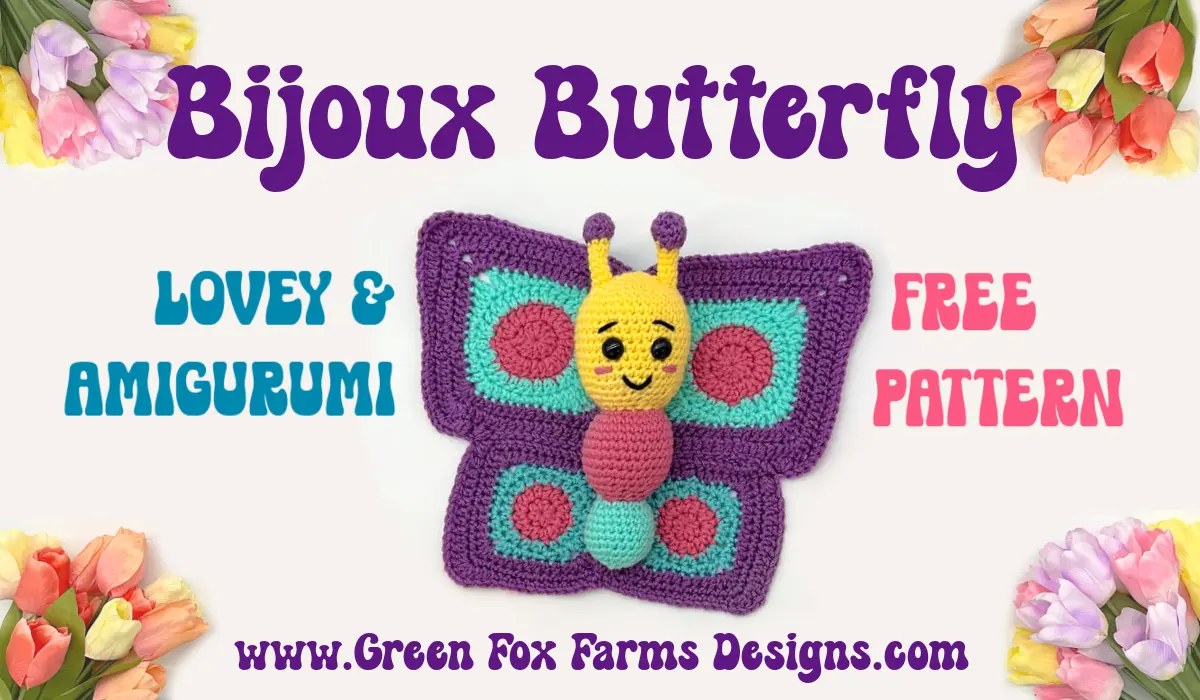 Free Crochet Butterfly Amigurumi Pattern (Cute Toy For Kids) • Green ...